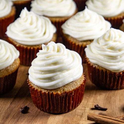 Spice Cupcakes with Cream Cheese Frosting - The Flour Handprint