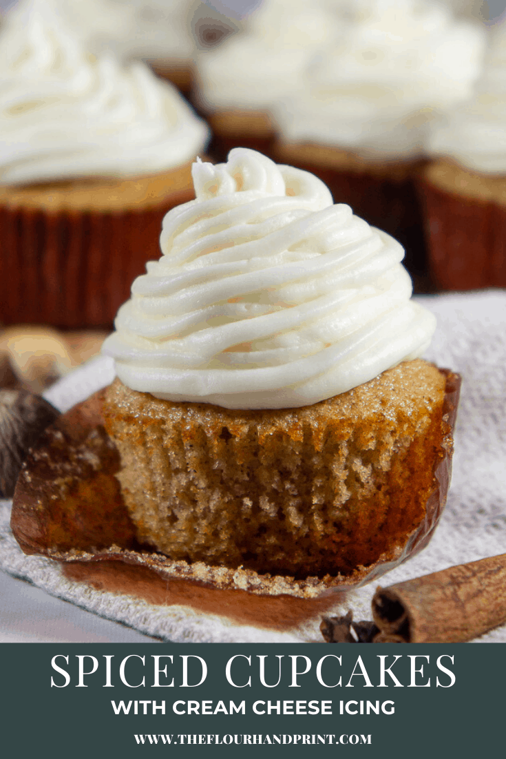 Spice Cupcakes with Cream Cheese Frosting - The Flour Handprint