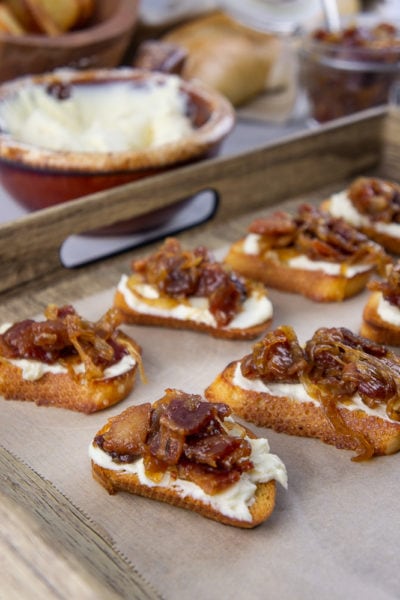 Bacon Jam Crostini - The Flour Handprint