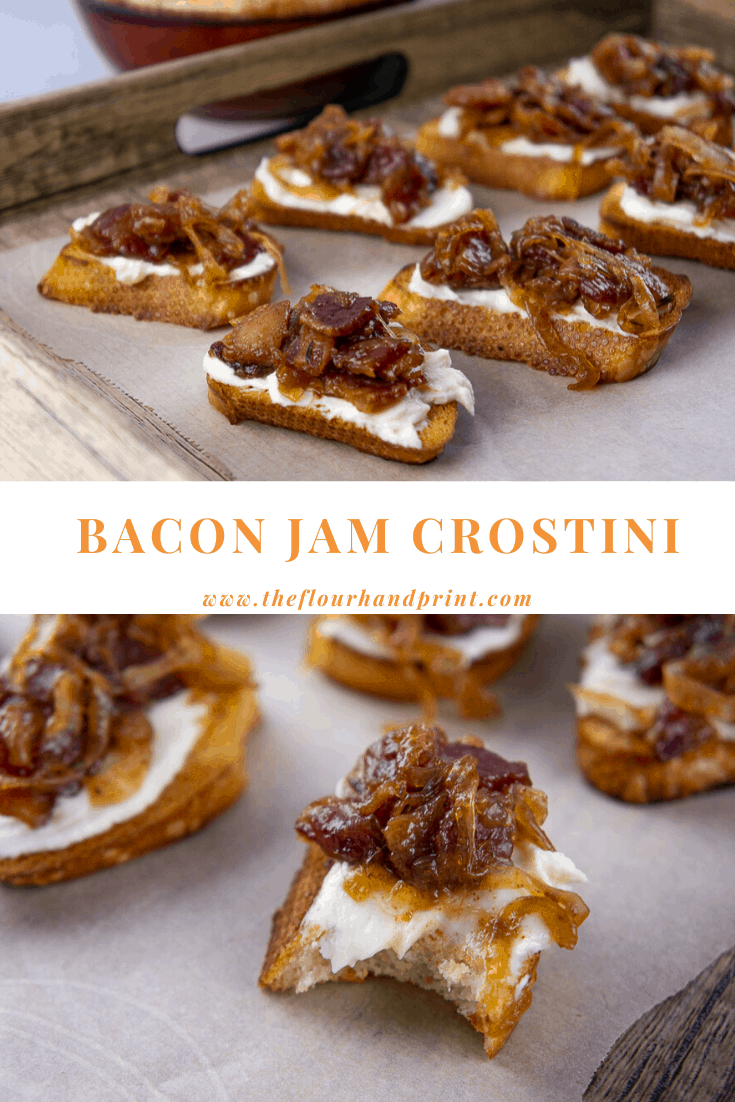 Bacon Jam Crostini - The Flour Handprint