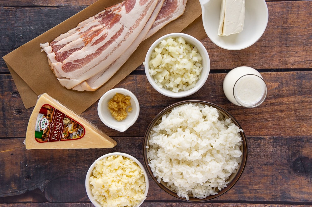 Cheesy Bacon Rice - The Flour Handprint