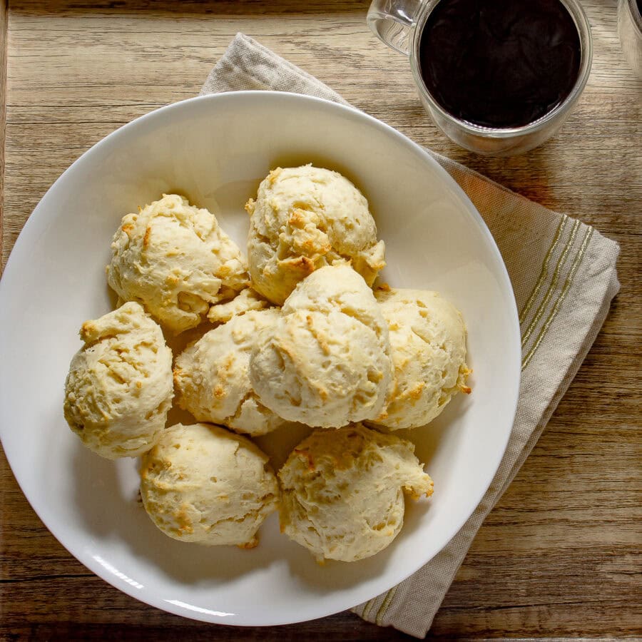 No Knead Drop Biscuits - The Flour Handprint